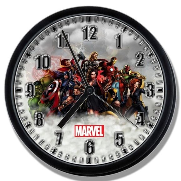 Clock | Wall Decor | Marvel Avengers Clock Room Decor Marvel Heroes ...